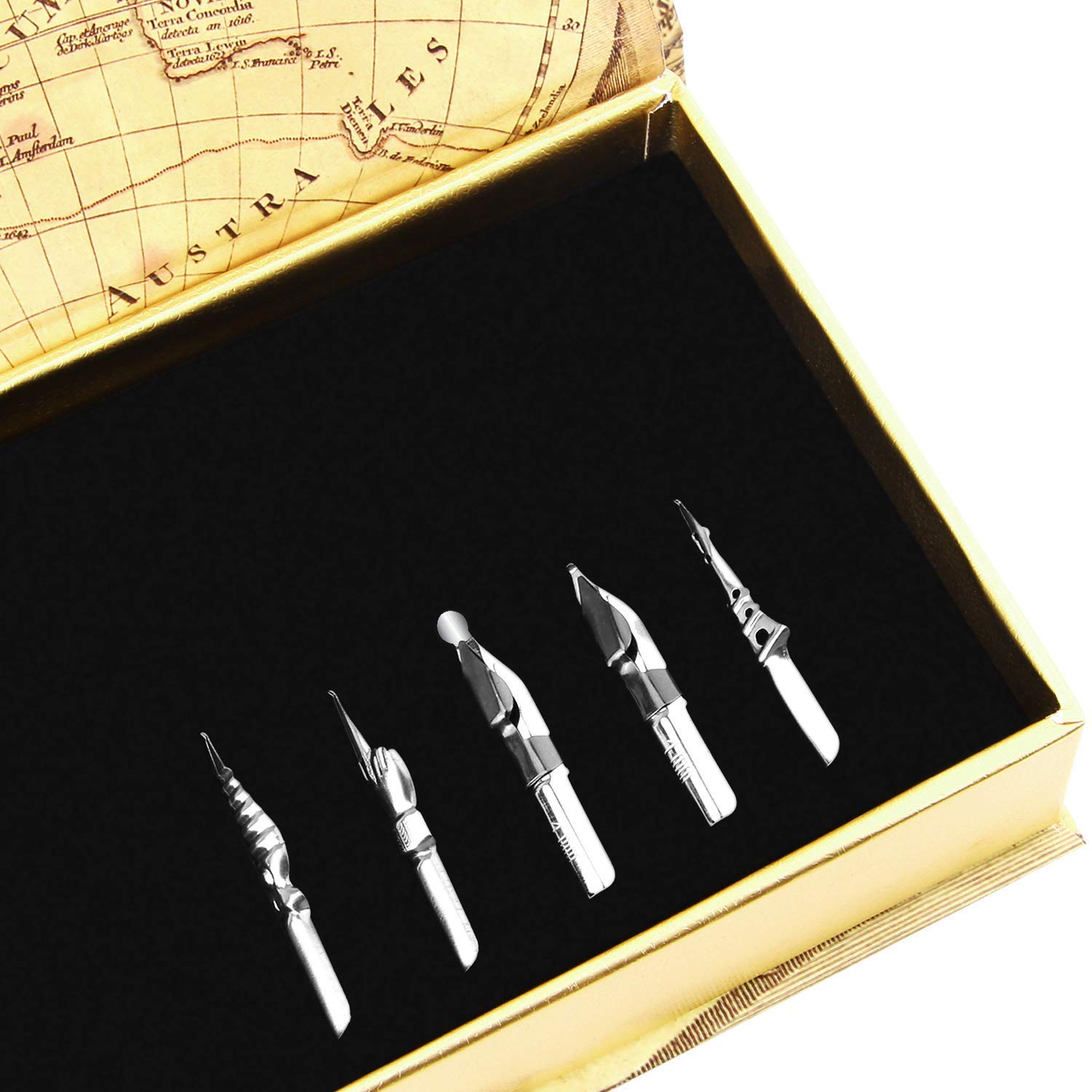 Antique Feather Copper Pen Stem Metal Nibbed Pen Writing Quill Calligr ...